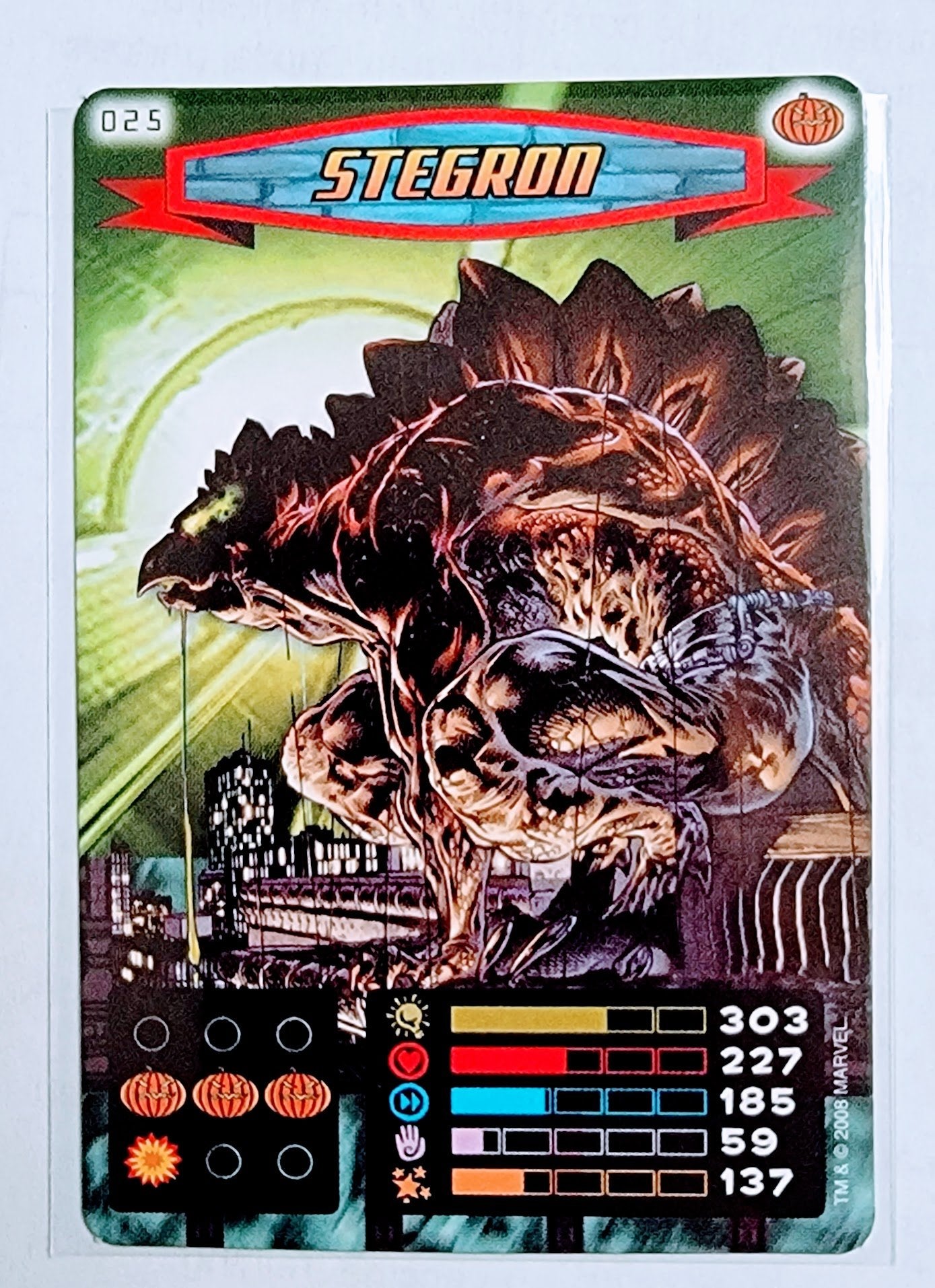 2008 Spider-Man Heroes and Villains Stegron #25 Marvel Booster Trading ...