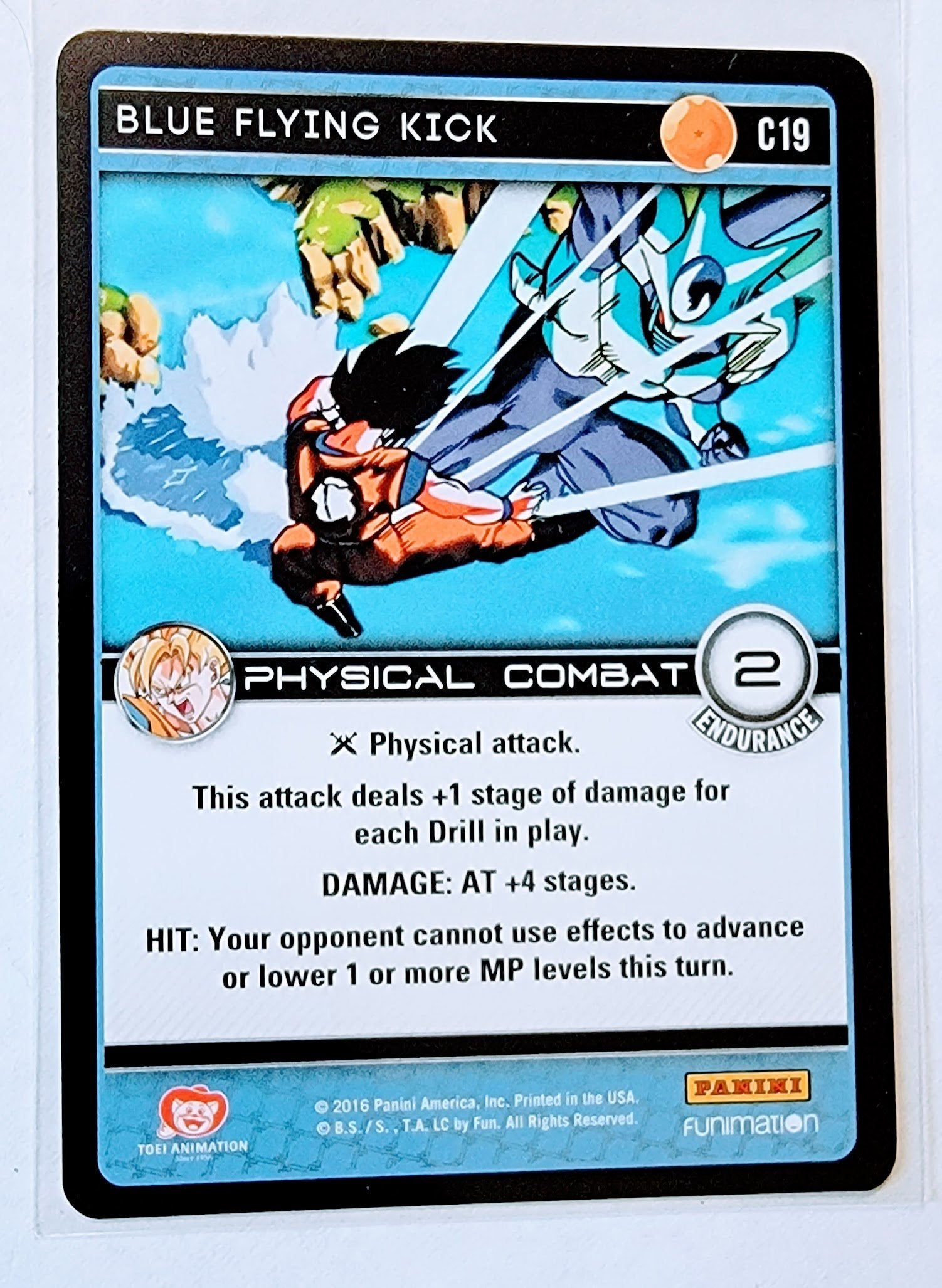DBZ Dragon Ball Z TCG Panini Vengeance Blue Flying Kick